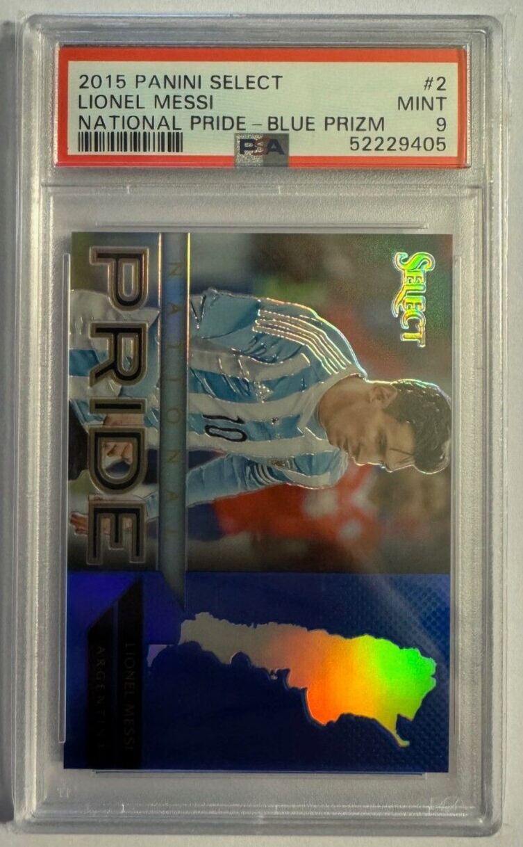 2015-16 Panini Select Lionel Messi Blue Prizm National Pride #/299 SP ...