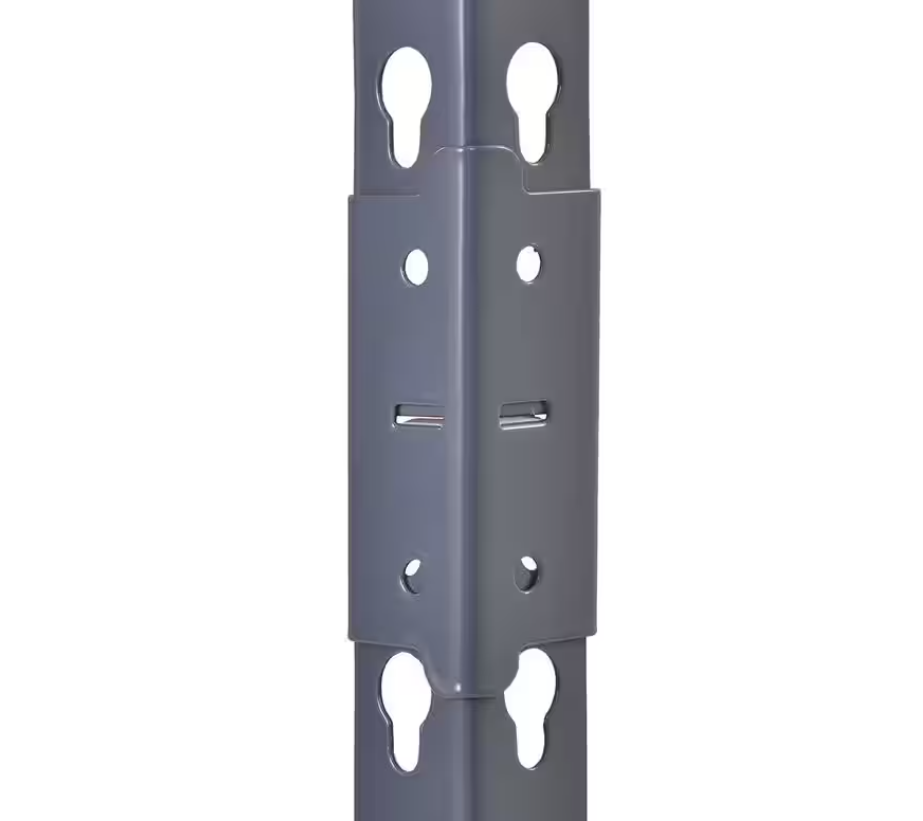 Steel Post Coupling Outer in Grey, 4 Couplers (4" H x 1.375" W x 1.375 ...