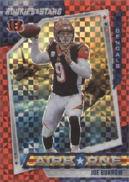 2021 Panini Rookies & Stars - Airborne Joe Burrow #AB-12 Red Plaid ...