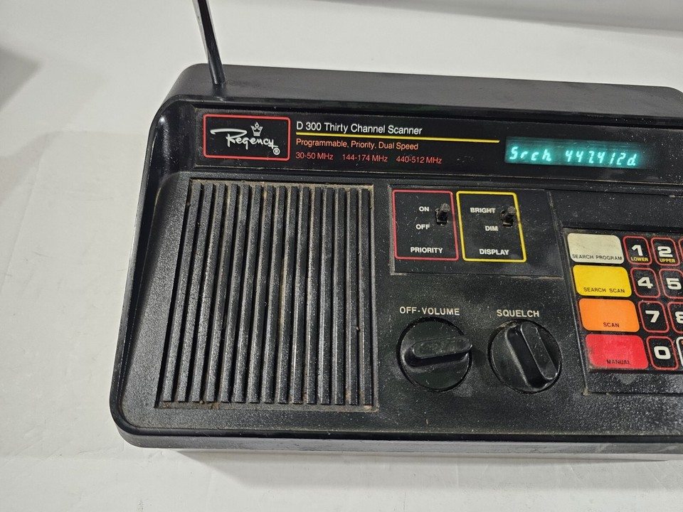 Vintage Regency D300 30 Channel Scanner Radio Programmable Powers On | eBay