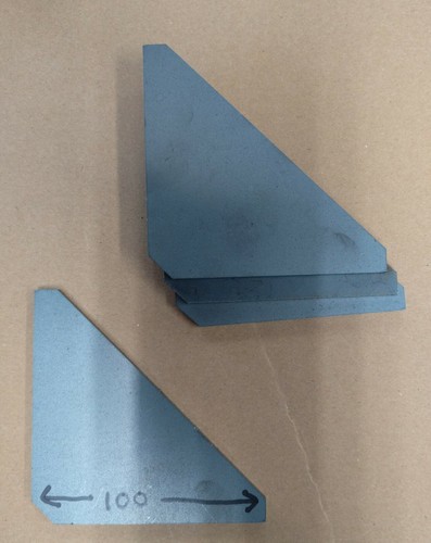 4 Steel Fabrication Gussets 100 X5mm trailer,horsebox,rollcage,race car ...
