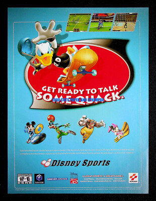Disney Sports Konami 2002 GameCube Trade Print Magazine Ad Poster ...