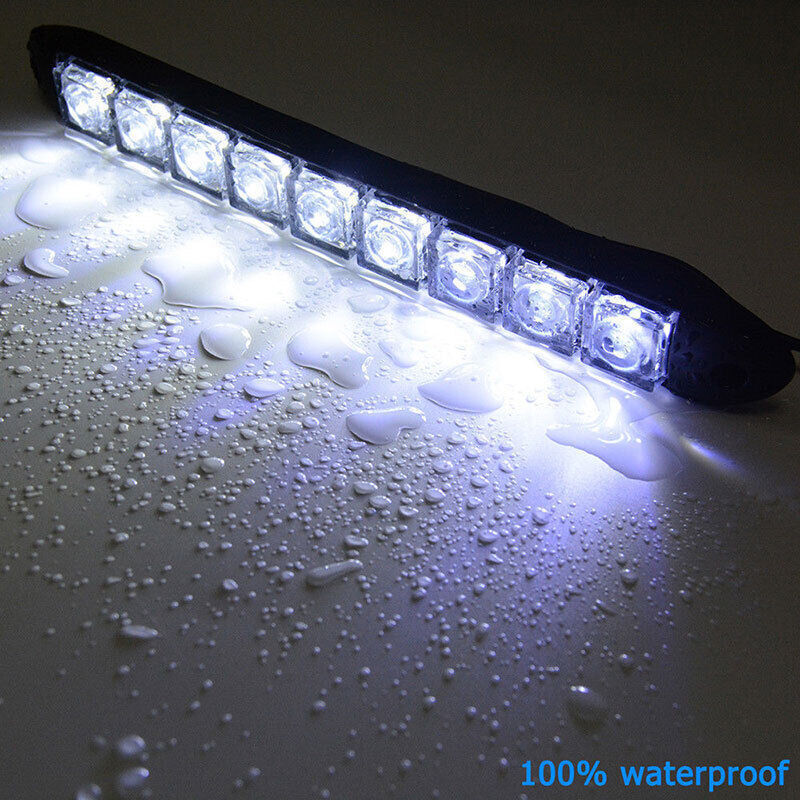 2x 12V 9 LED Daytime Running Bright Car DRL Fog Lights Strips Driving ...