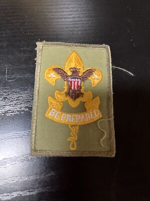 Vintage Be Prepared Embroidered Patch NOS Embroidery Jacket Boy Scouts ...