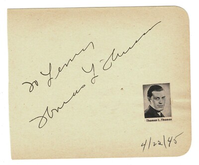Thomas L Thomas signed autographed album page! AMCo! 13282 | eBay