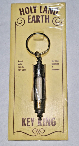 Vintage Key Ring with HOLY LAND EARTH From CALVARY JERUSALEM Hand Made ...