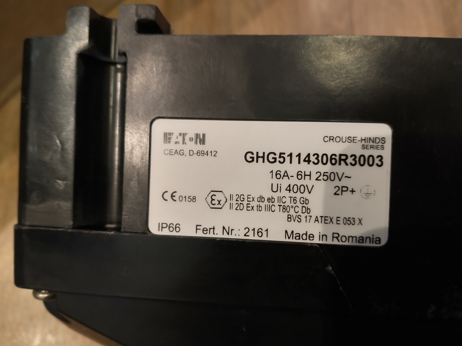 EATON CEAG Crouse - Hinds GHG5114306R3003 Wall Socket for Zone 1, 16A ...