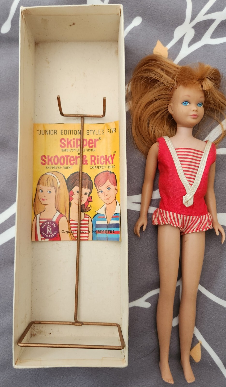 Vintage Skipper doll Barbie 1963 Red Hair Original Swimsuit | eBay