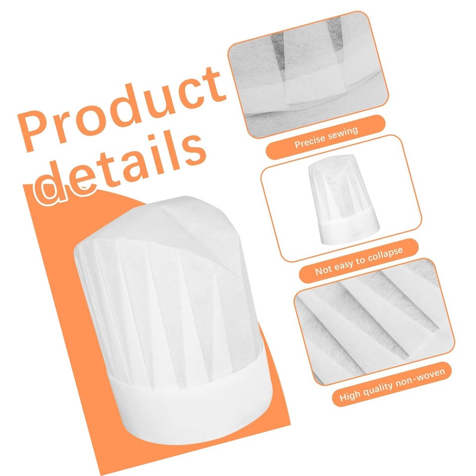 12 Pack Chef Hats for Kids, Disposable Paper Chefs Hat Bulk DIY Kids ...