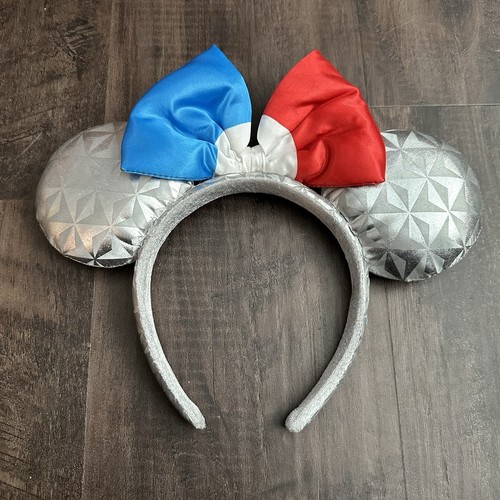 Disney Parks EPCOT Spaceship Earth France Flag Minnie Ears Headband ...