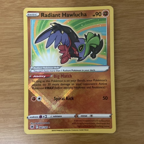RADIANT HAWLUCHA 081/189 ASTRAL RADIANCE POKEMON (SHINY HOLO, NM) | eBay
