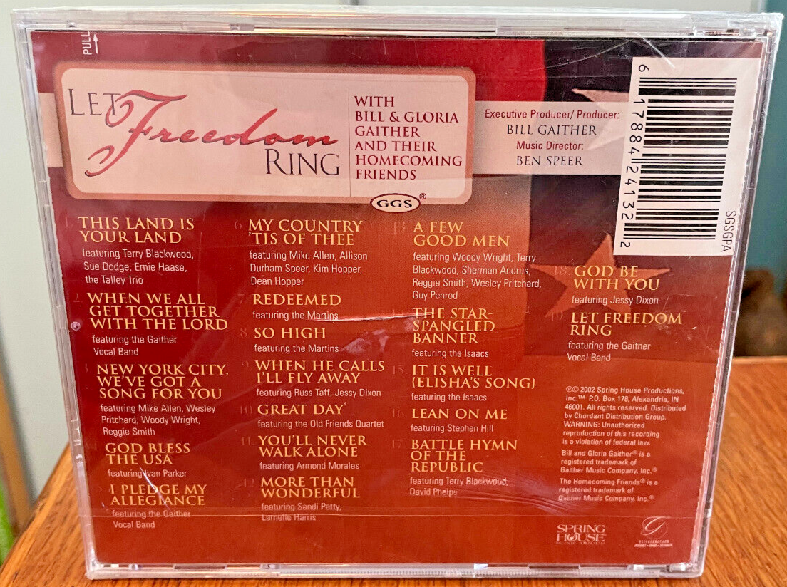 Let Freedom Ring by Bill & Gloria Gaither (CD, 2002) for sale online | eBay