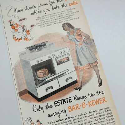 Vintage Estate Gas & Electric Ranges Bar-B-Kewer 1947 Magazine Ad | eBay