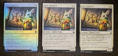 (3×) MTG-Hare Apparent-(1×) FOIL (2×) Non-Foil (1) Color Print Error ...