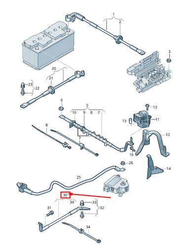 AUDI Q7 4L Battery Earth Line 7P6971537E NEW GENUINE | eBay