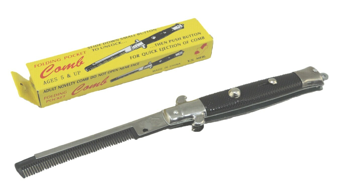 50's Greaser Switchblade Hair Comb Novelty Pocket Grooming Accessory | eBay