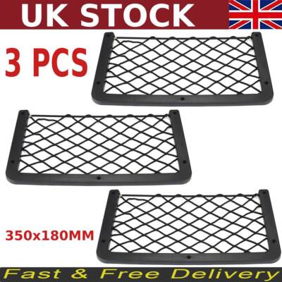 3X MOTORHOME CAMPER CARAVAN CARGO STORAGE NETS POCKETS 35*18CM ...