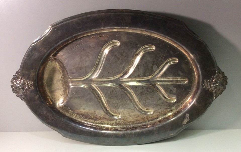Wilcox International Silver Co 7110 Meat Serving Tray W/ Flowers & Claw ...