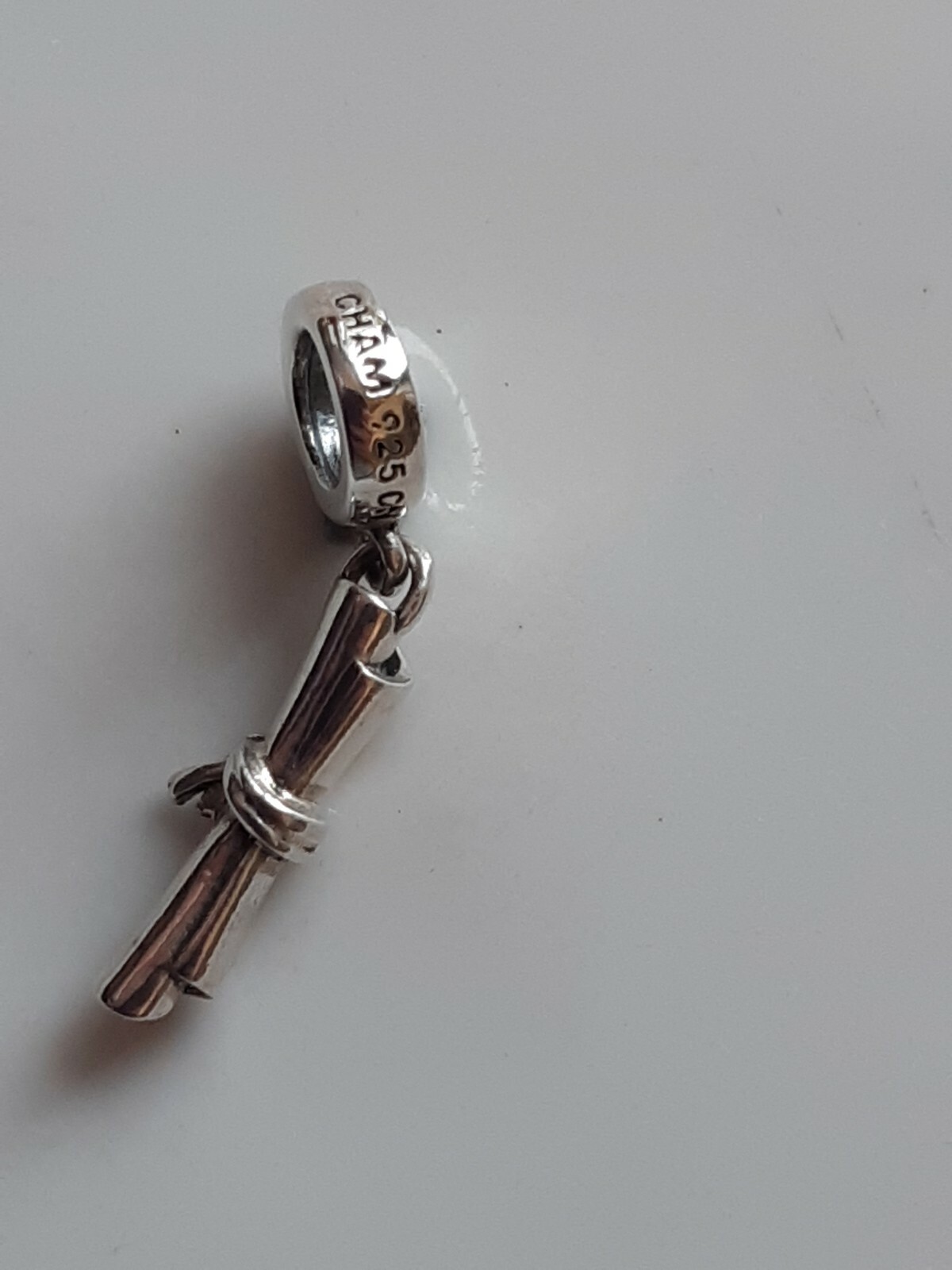 2018 Chamilia Silver 925 Diploma Scroll Graduation Br… - Gem