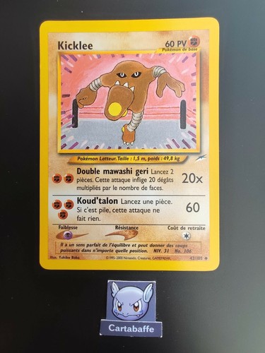 Carte Pokémon Kicklee 42/105 Unco Neo Destiny Wizards | eBay