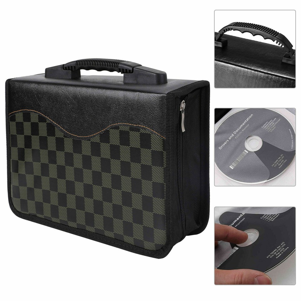 2 Pack 240 Capacity DVD Binder Case CD Wallets Storage Organizer Holder ...