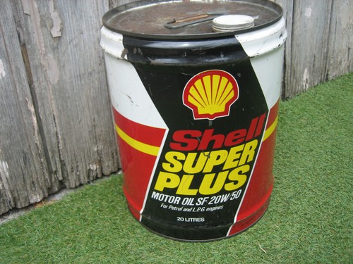 Shell Oil Tin Drum Retro Vintage Antique Collectable Garagenalia Man ...