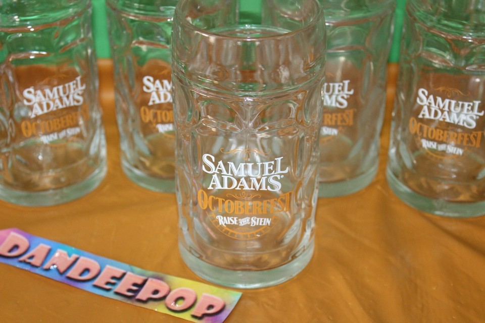 5 Piece Samuel Adams Octoberfest Raise The Stein Beer Glass Mugs 1446 0 ...