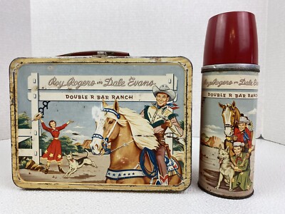 VIntage ROY ROGERS & DALE EVANS Double R Bar Ranch Lunch Box Red Band ...