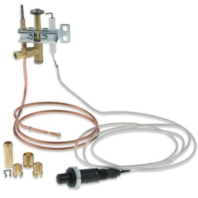 UNIVERSAL 3 WAY 6mm GAS PILOT KIT + PUSH BUTTON SPARK IGNITOR ...
