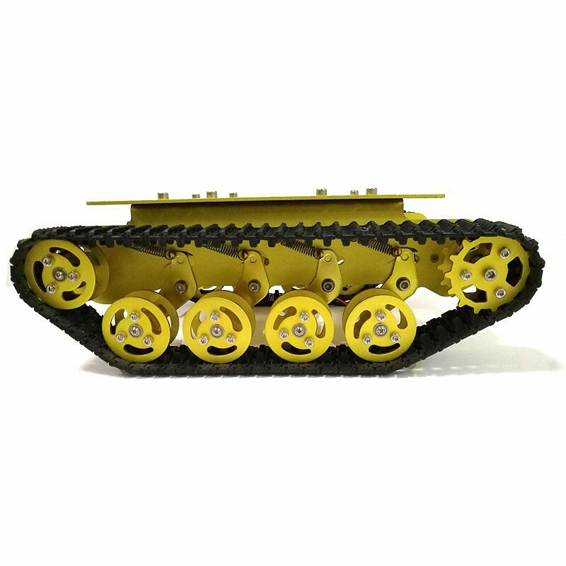 DIY Tank Tracked Chassis Metal Smart Robot Car + 12V 300RPM 37 Motors ...