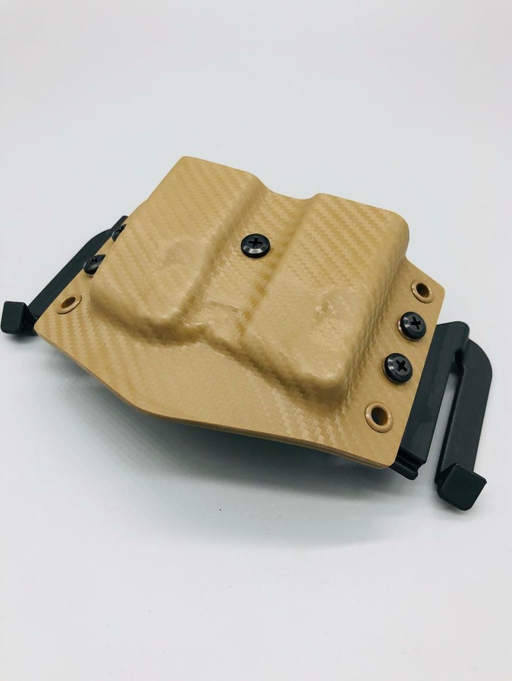 FN 510/545 Double Mag Pouch Coyote Carbon Fiber Kydex OWB Speed Clips ...