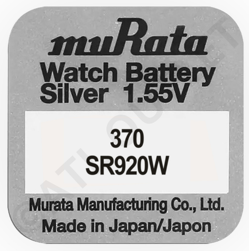 Murata 370 SR920W 1.55v Silver Oxide Watch Battery - Made In Japan | eBay