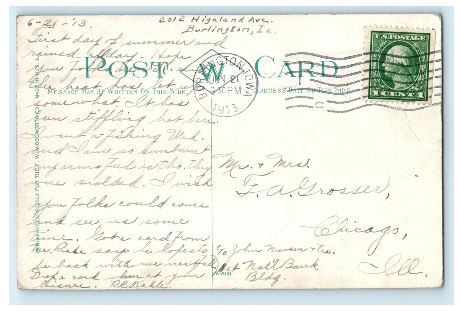 1913 Carthage Lake Club House, Burlington Iowa IA Antique Postcard | eBay