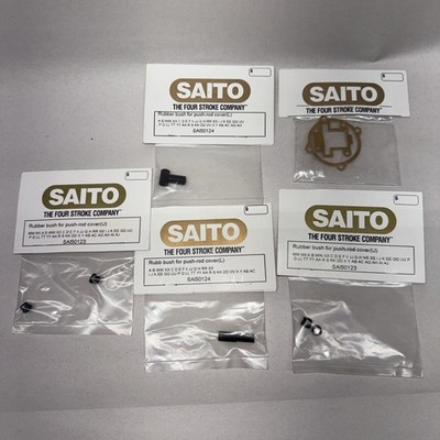 NOS Saito Four Stroke Glow Engine Rubber Bush Pushrod Covers And Gasket ...