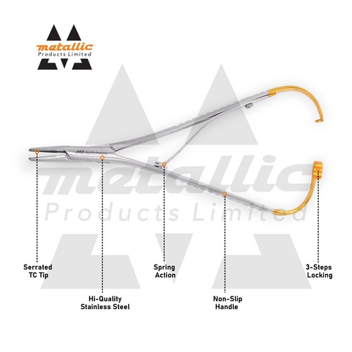 Mathieu Needle Holder Driver Plier TC Insert for Suturing in Surgical ...