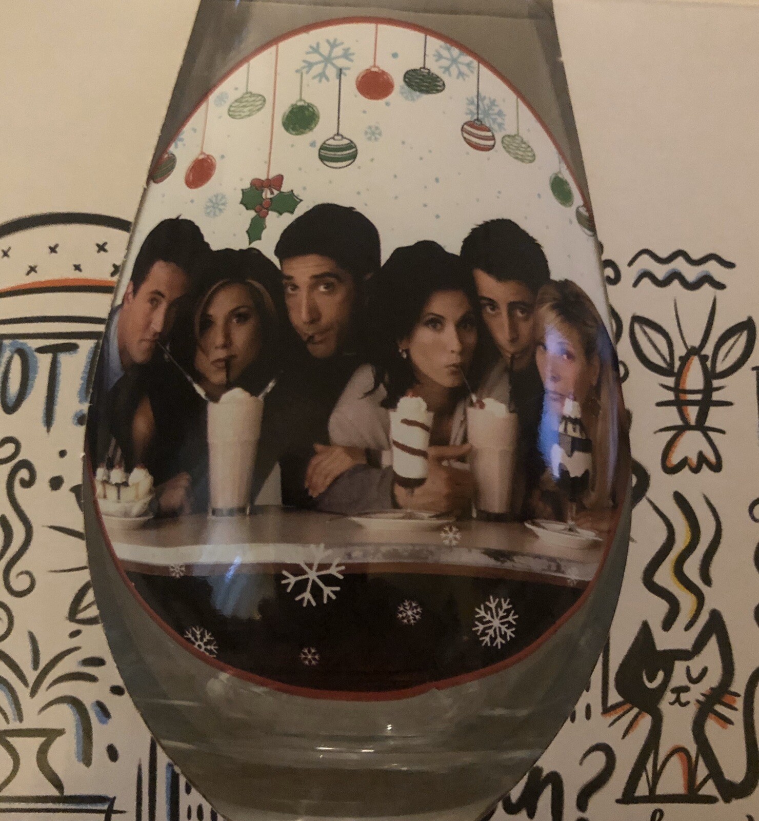 NEW Friends TV Show Curved Table 20 oz Glasses 2 pack New in Box ...