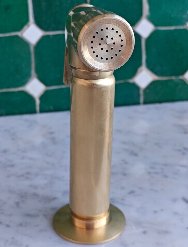 Solid Brass Kitchen Hand Sprayer, Unlacquered kitchen Side Sprayer for ...