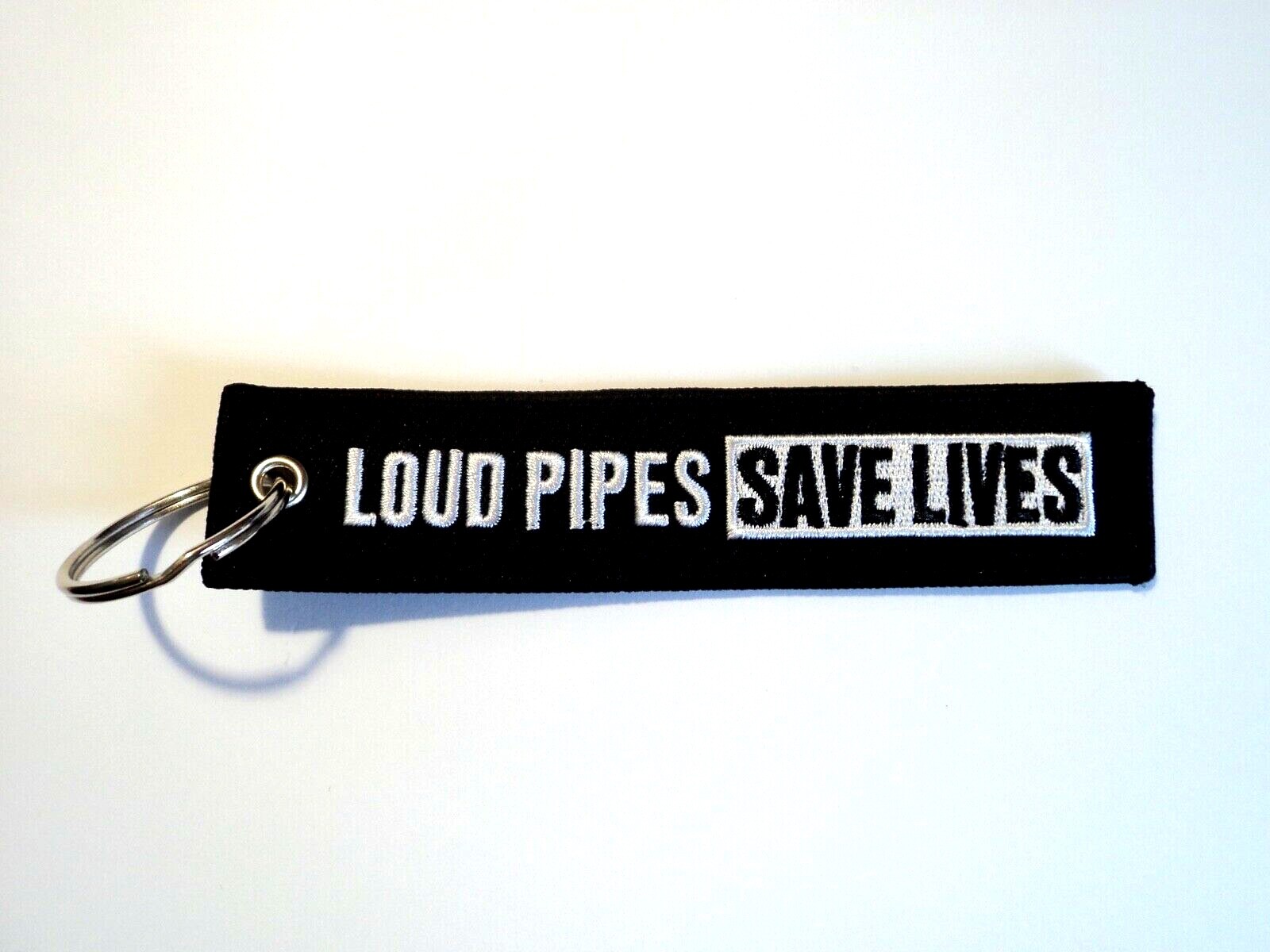 1x Biker Keychain Keyring Embroidered Cloth Patches Badge Gift Ride Live Loud | eBay