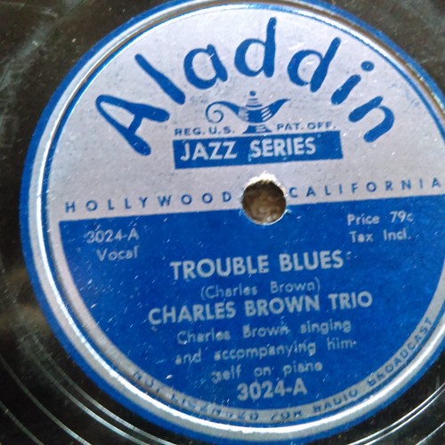 78 rpm Aladdin 3024, Charles Brown, Trouble Blues, Honey Keep Your Mind ...