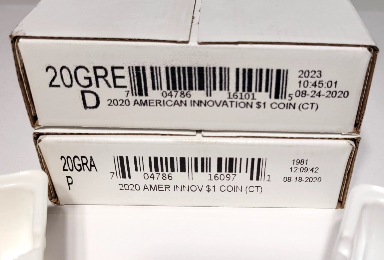 2020 D & P American Innovation $1 Dollar CT Gerber Scale Roll ...