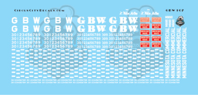 Green Bay & Western GBW Locomotive Decal Set N Scale Minnesota ...