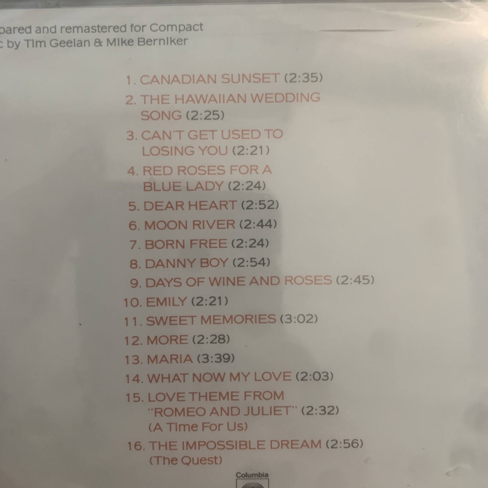 Andy Williams - 16 Most Requested Songs CD USA for sale online | eBay