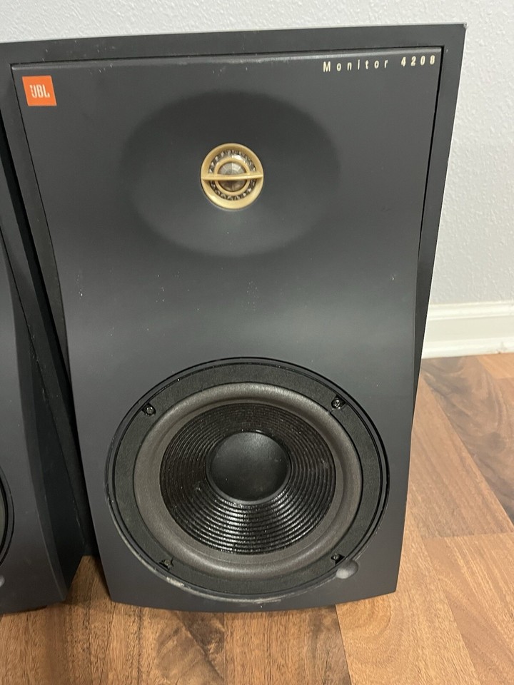 JBL 4208 Studio Monitors 75Watt 8OHM Speakers Pair (New Foam No Grills ...