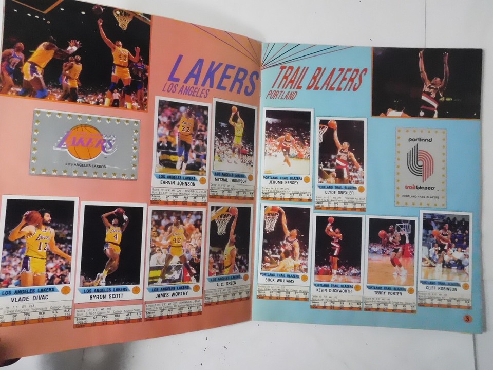 2 Panini Basketball Sticker Books 1990-92 1 Complete/1 Partially ...