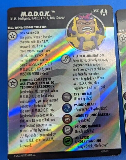 HEROCLIX AVENGERS FOREVER MODOK L050 OP KIT PROMO CARD | eBay