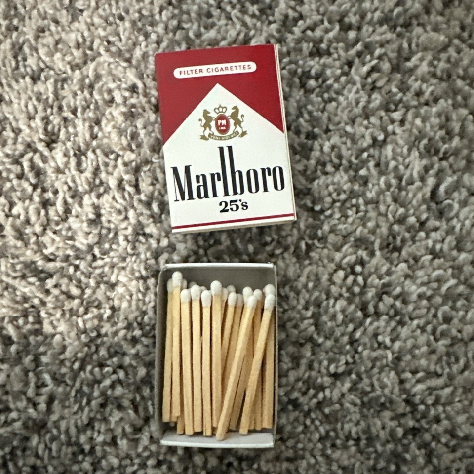 Vintage Marlboro Mini Cigarette Pack Box Stick Matches | eBay