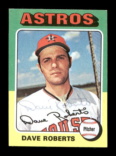 Dave Roberts Auto Autographed 1975 Topps Mini Card #301 Houston Astros ...