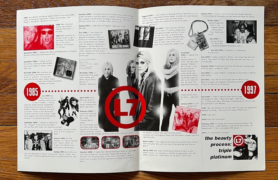 L7 - The Beauty Process: Triple Platinum RARE promo press/marketing brochure '97 | eBay