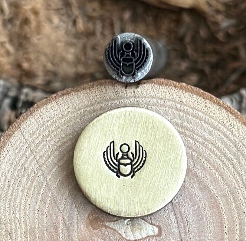 SCARAB Metal Stamp Steel MarkingDie Scarab Insect Impact Punch Stamp ...