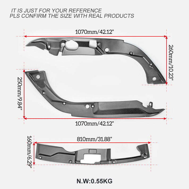 For Honda Civic FL5 Cooling Slam Panel Radiator Cover Plate Kit Dry ...